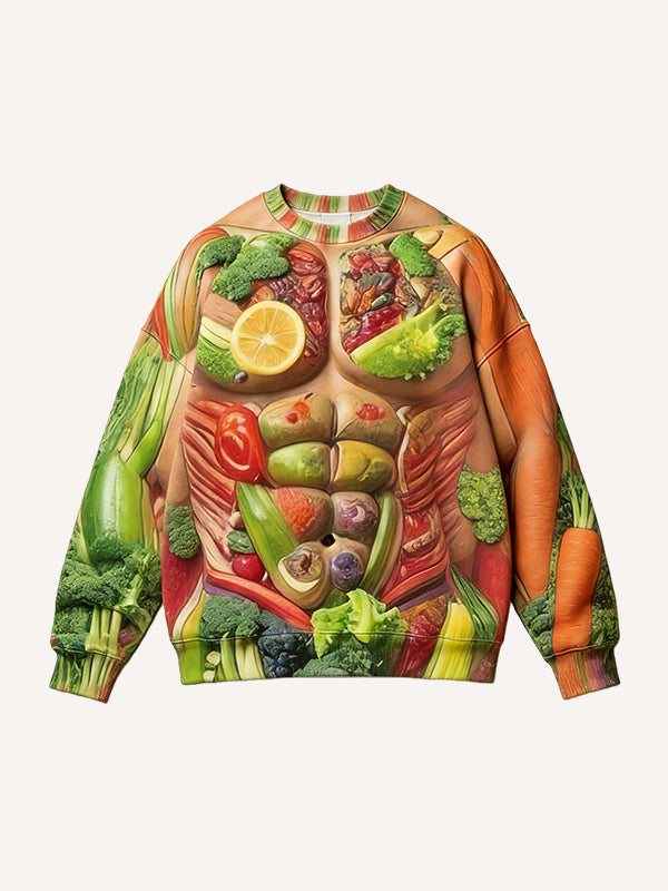 Fruit-themed Fun 3D Printed Crew Neck Sweatshirt – snullo.co